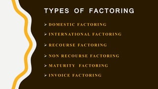 Factoring | PPTX | Debt Factoring & Invoice Discounting | Business ...