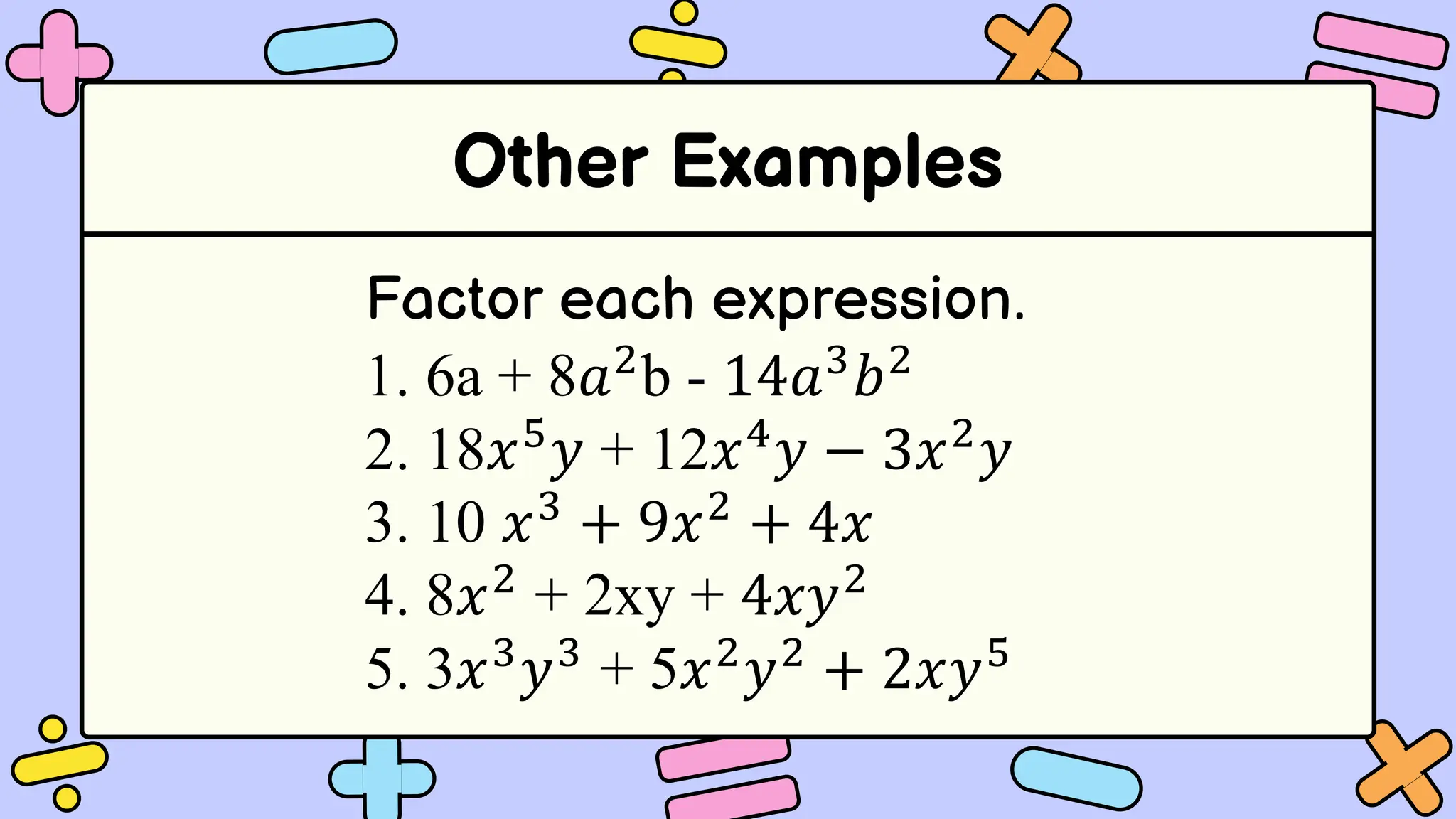The Factoring Monomial for Grade 8 Students | PPTX