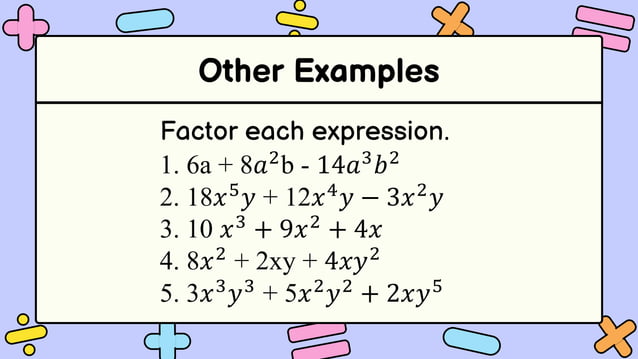 The Factoring Monomial for Grade 8 Students | PPTX | Technology & Computing