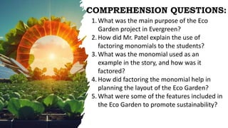 Mathematics 8 Factoring Monomials with climate change integration | PPT