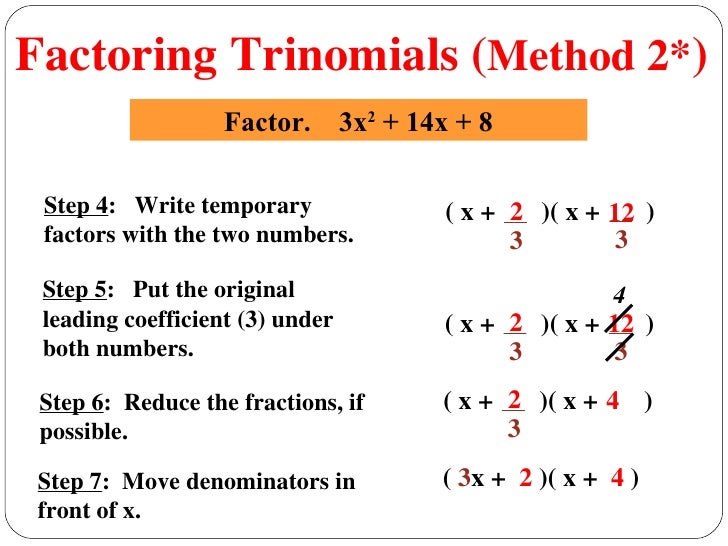 Factoring Notes