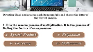 Factoring Polynomials Overview | PPTX