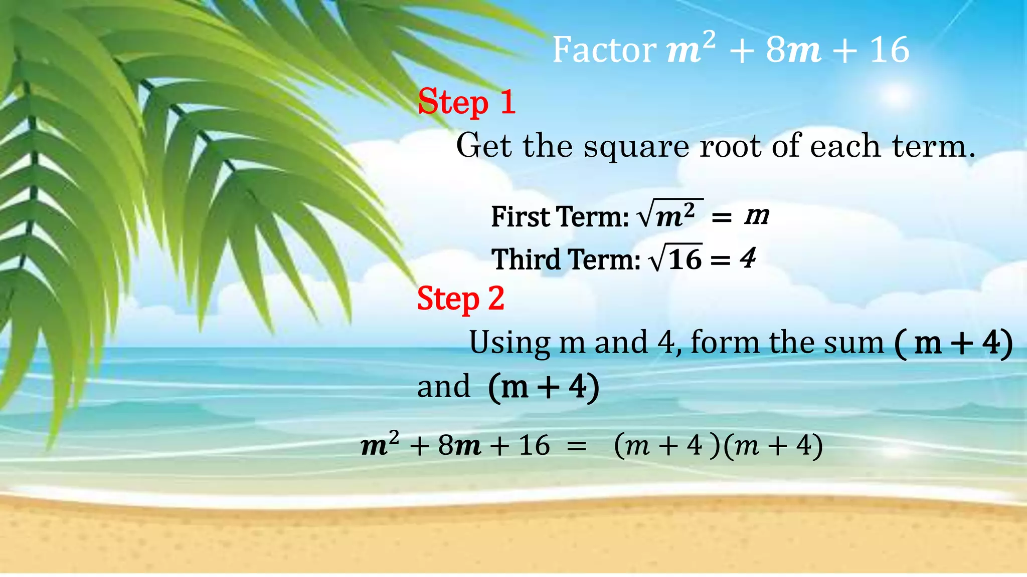 Factoring Perfect Square Trinomial | PPTX