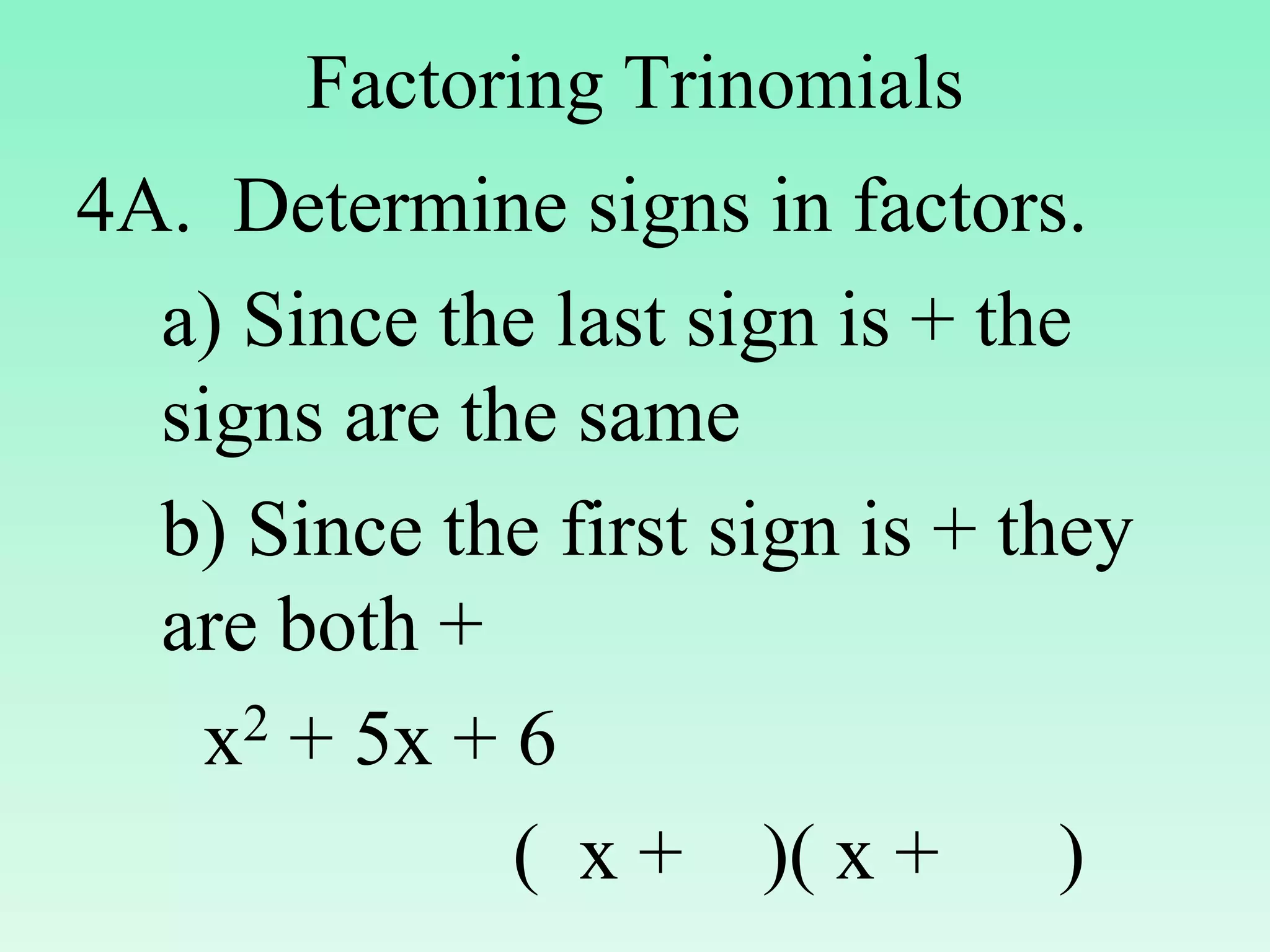 Factoring polynomials | PPTX