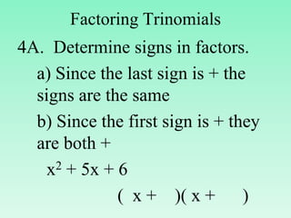 Factoring polynomials | PPTX