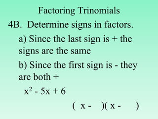 Factoring polynomials | PPTX