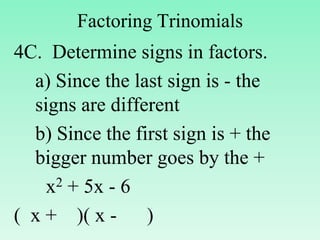 Factoring polynomials | PPTX