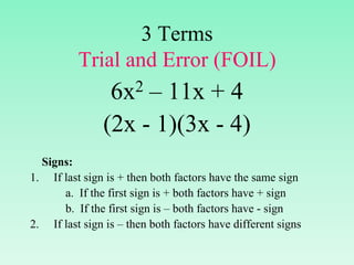 Factoring polynomials | PPTX