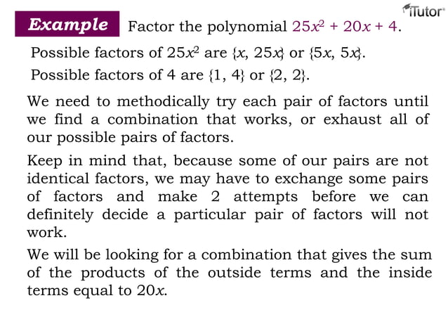 Factoring Polynomials | PPTX