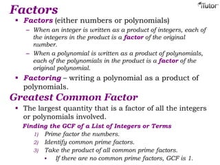 Factoring Polynomials | PPTX