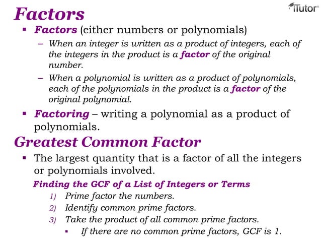Factoring Polynomials | PPTX