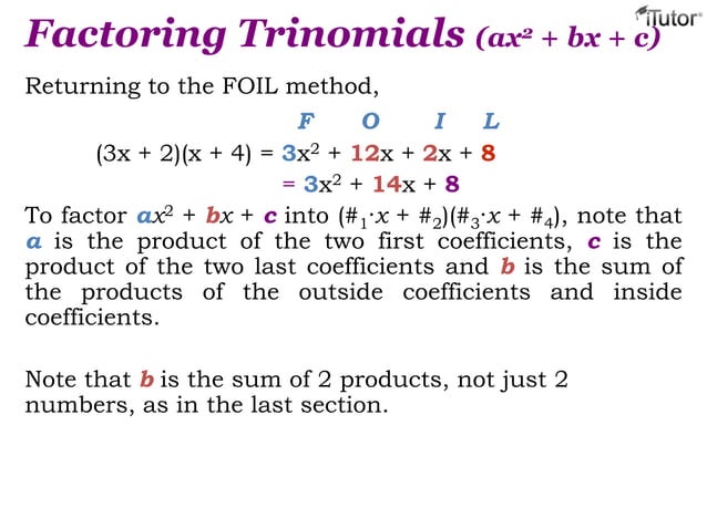 Factoring Polynomials | PPT
