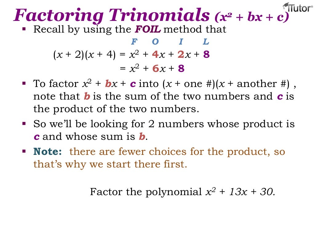 Factoring Polynomials