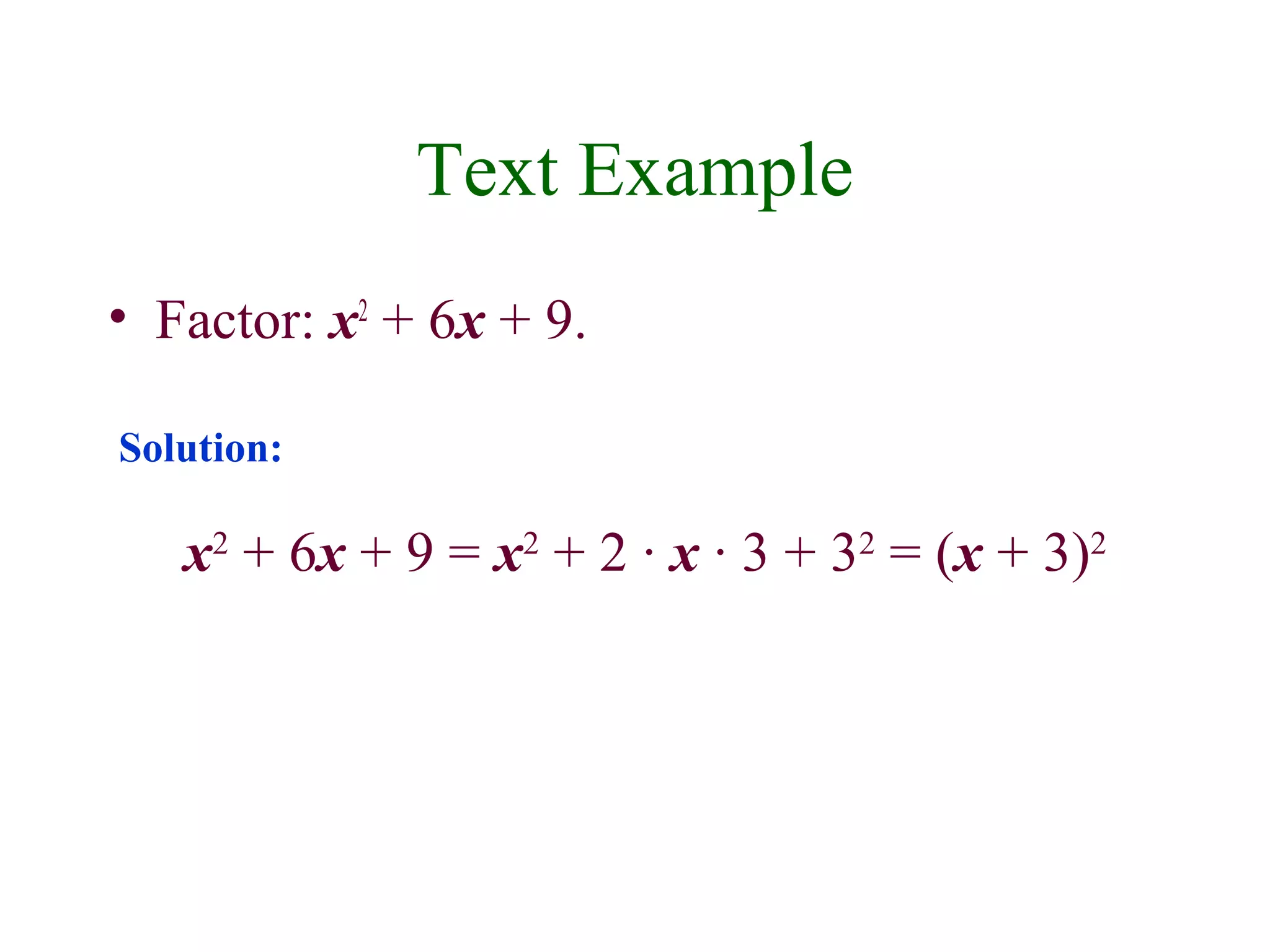 Factoring polynomials | PPT