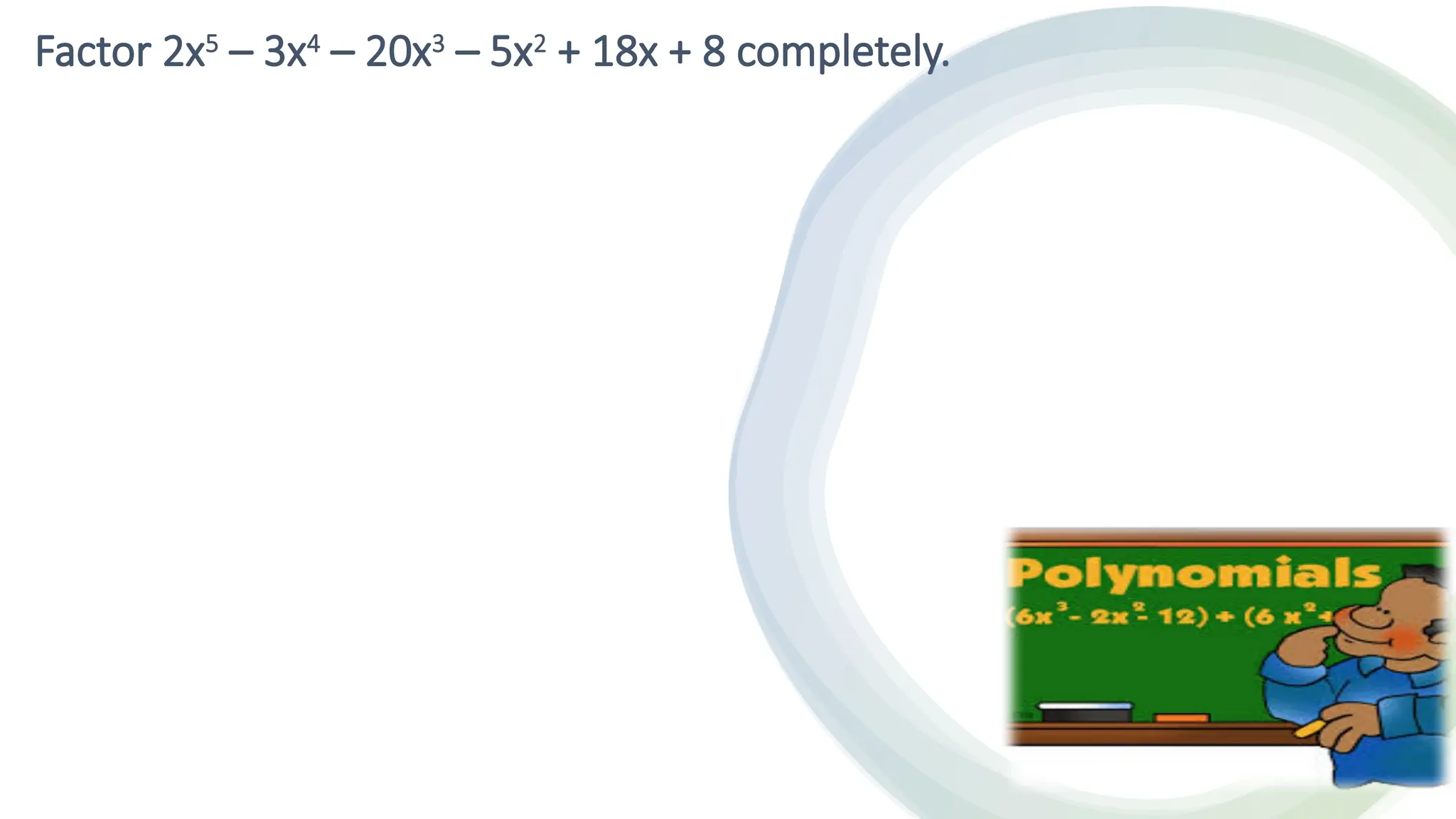 Factoring Polynomials power point presen | PPTX