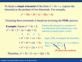 factoring and the other ones polynomials2.ppt