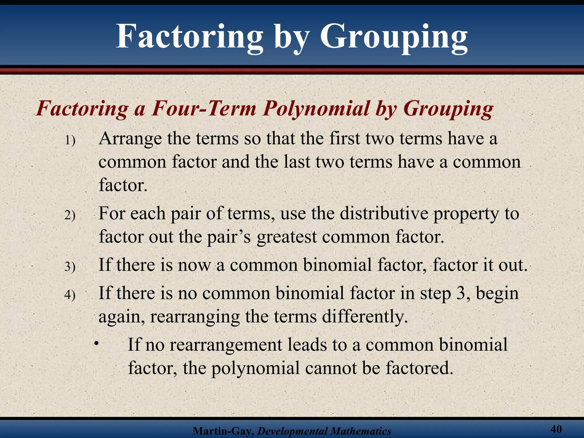 Factoring Polynomials exp. presentation.ppt
