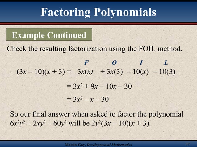 Factoring Polynomials using the difference of two squares2.ppt