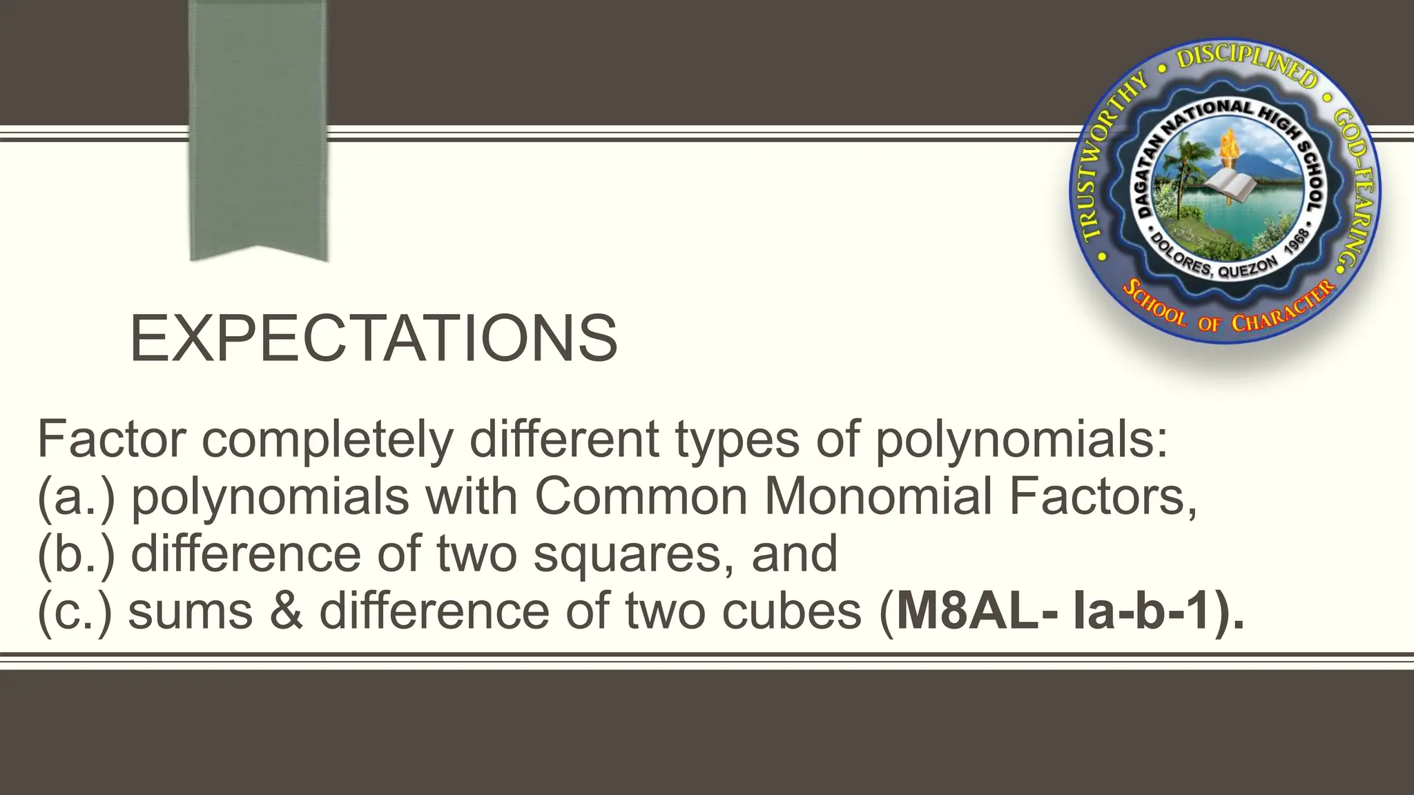 Factoring Polynomials Common Monomial Factor.pptx