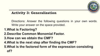 Factoring Polynomials Common Monomial Factor.pptx