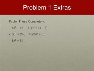 Factoring polynomials completely | PPTX