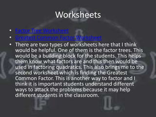 Factoring PowerPoint | PPTX
