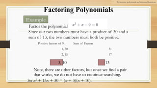 Factoring PPT.pptx FOR ALL TYPE OF STUDENT | PPT