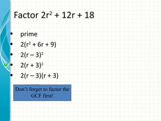 Factoring pst | PPT