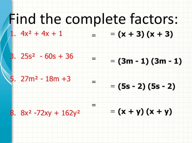 Factoring pst | PPT
