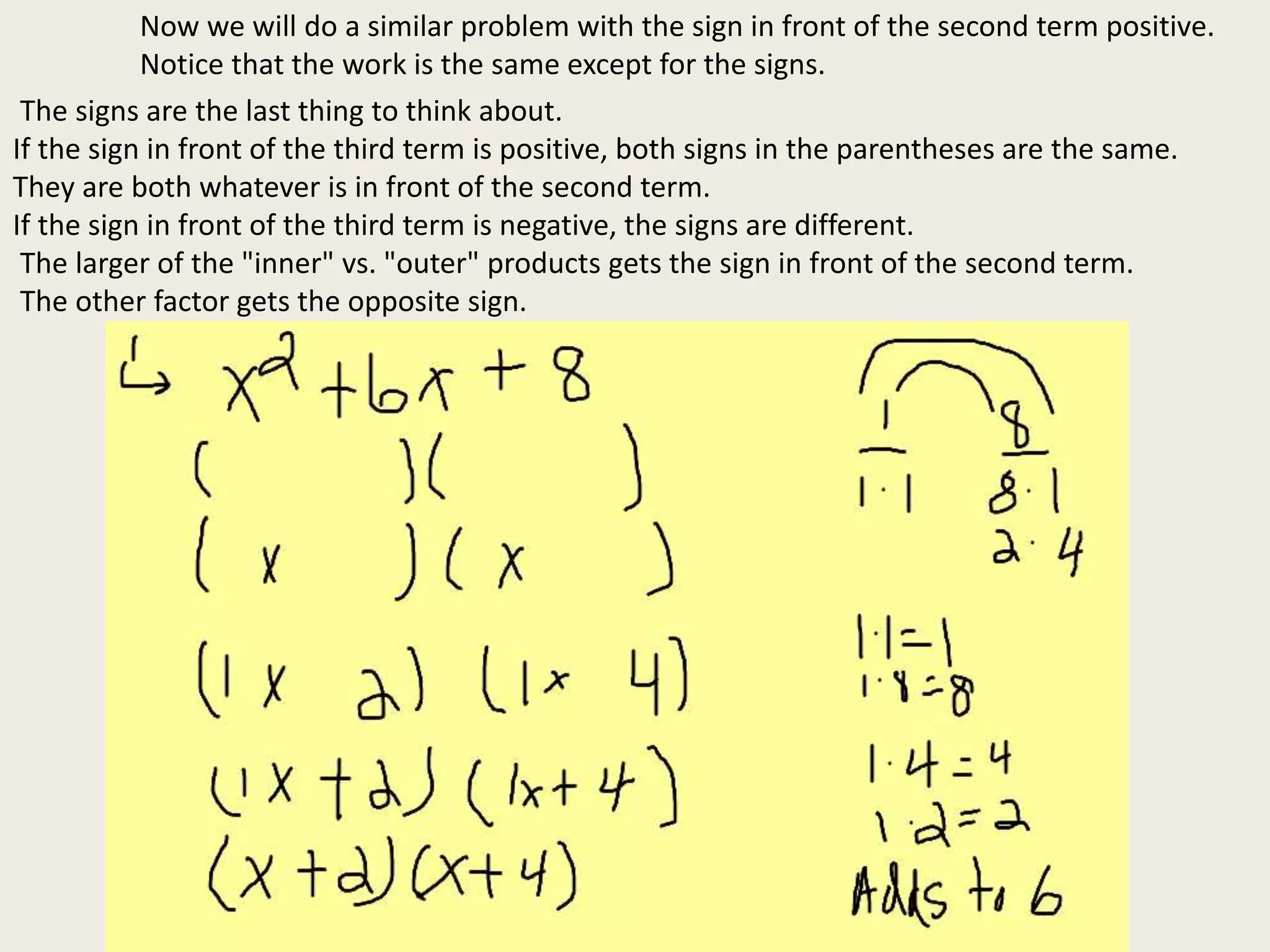 Factoring quadratics part 2 of skill24 | PPT