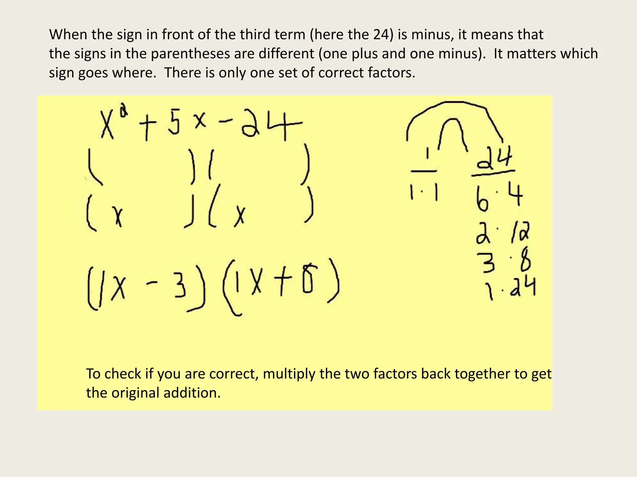 Factoring quadratics part 2 of skill24 | PPT