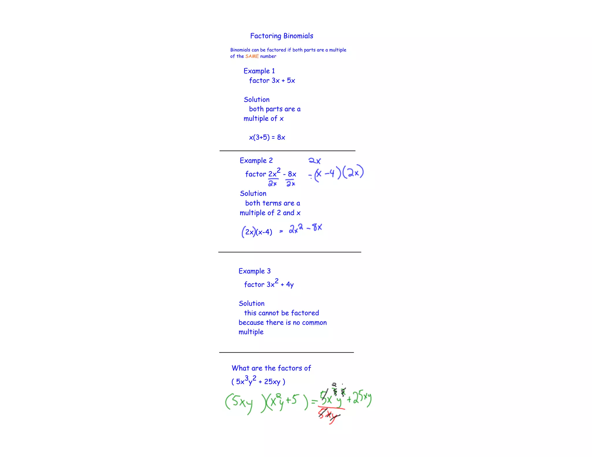 Factoring Review | PPT