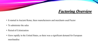 Factoring services in icici bank | PPTX