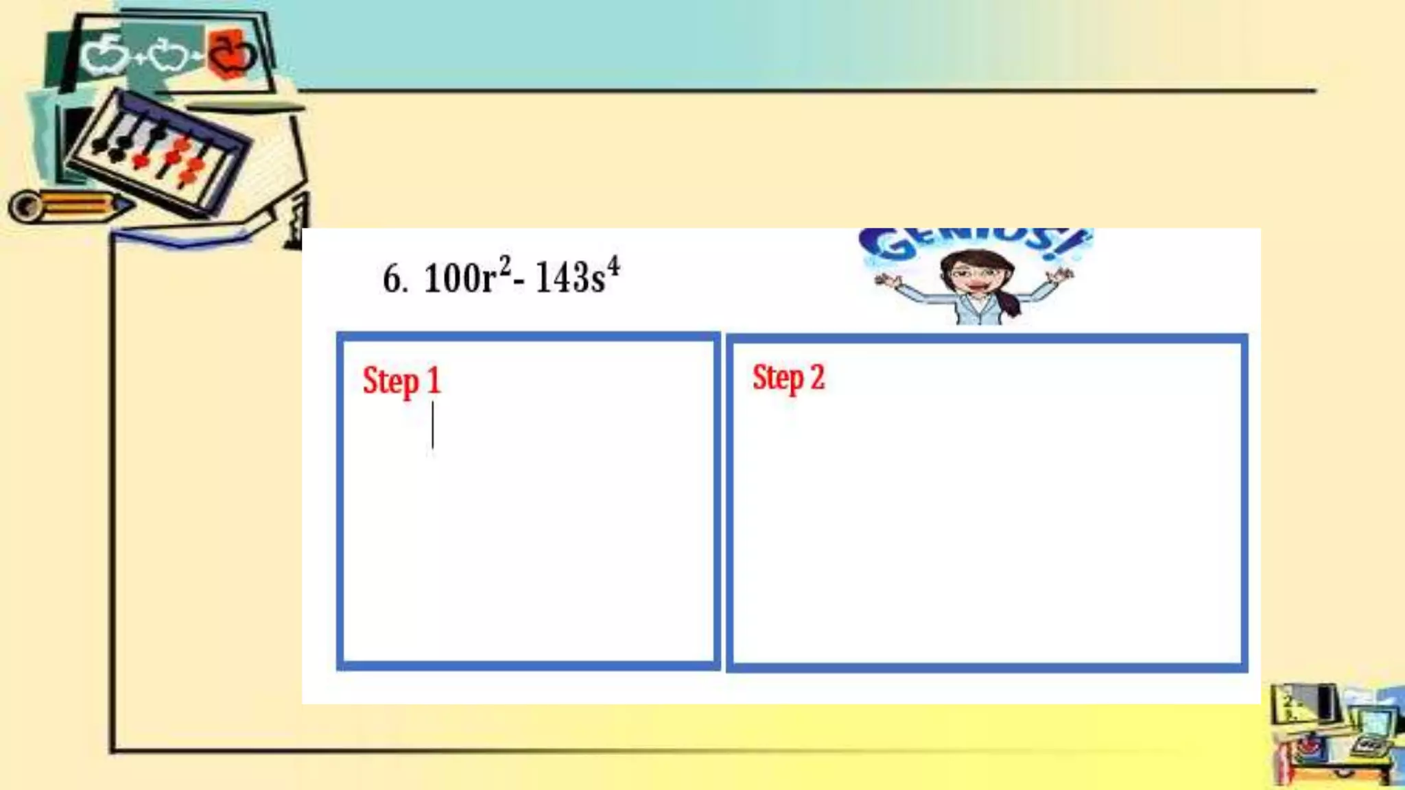 Factoring the difference of two squares | PPTX
