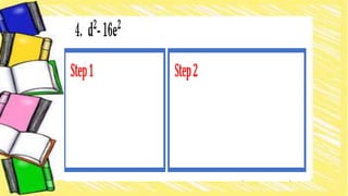 Factoring the difference of two squares | PPTX
