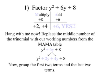 factoring trinomials (1).ppt | Science