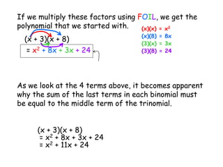factoring trinomials (1).ppt | Science