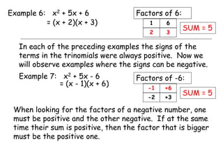 factoring trinomials (1).ppt | Science