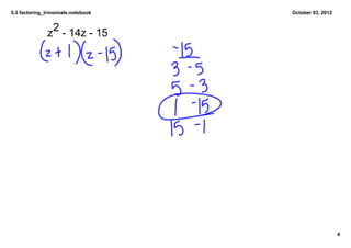 Factoring trinomials lc1 | PPT