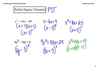 Factoring trinomials lc1 | PPT