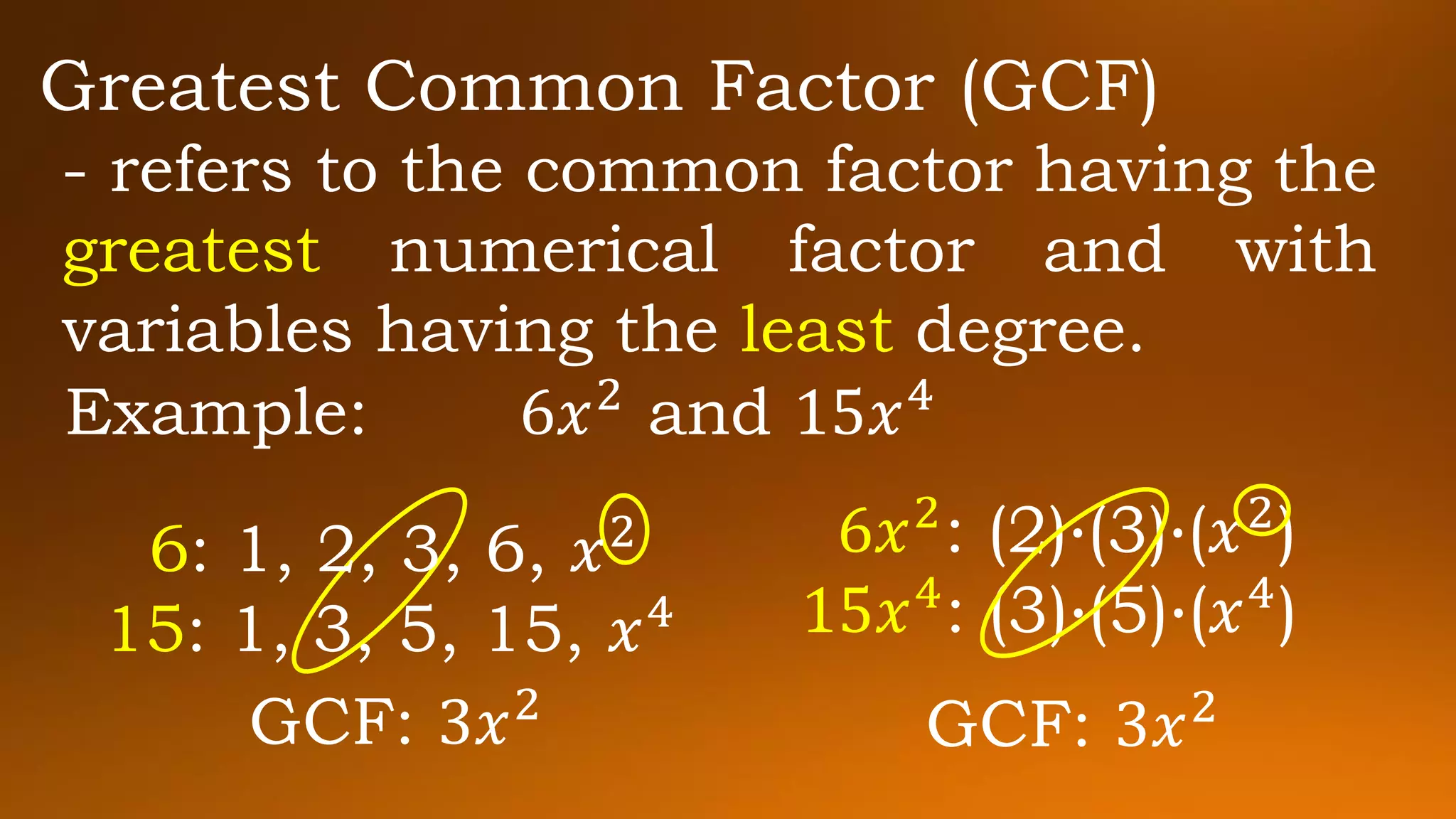 Factoring with Common Monomial Factor | PDF