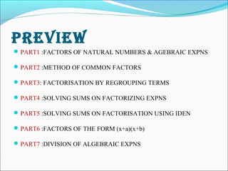 Factorisation 140814105901-phpapp02 | PPT