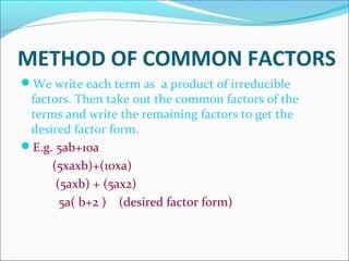 Factorisation 140814105901-phpapp02 | PPT