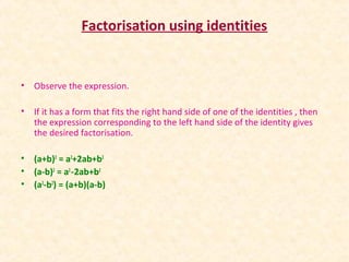 Factorisation | PPT