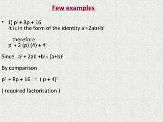 Factorisation | PPT | Physics | Science