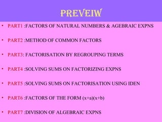 Factorisation | PPT