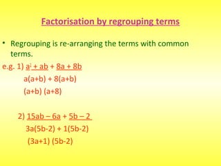 Factorisation | PPT