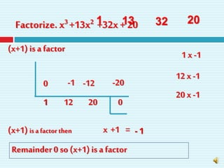 Factorisation - காரணிப்படுத்தல் | PPT