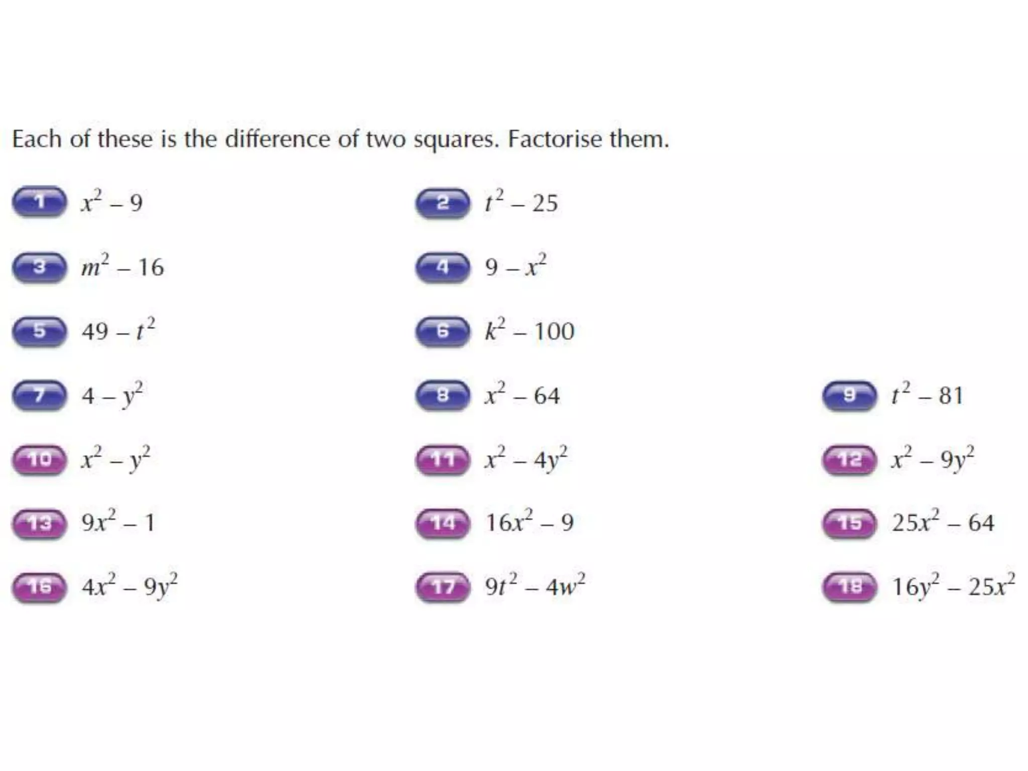 Factorise quadratic equations 3 | PPTX | Physics | Science