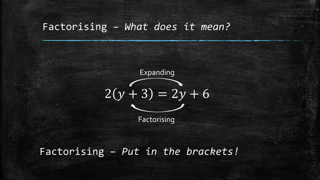 Factorising | PPTX
